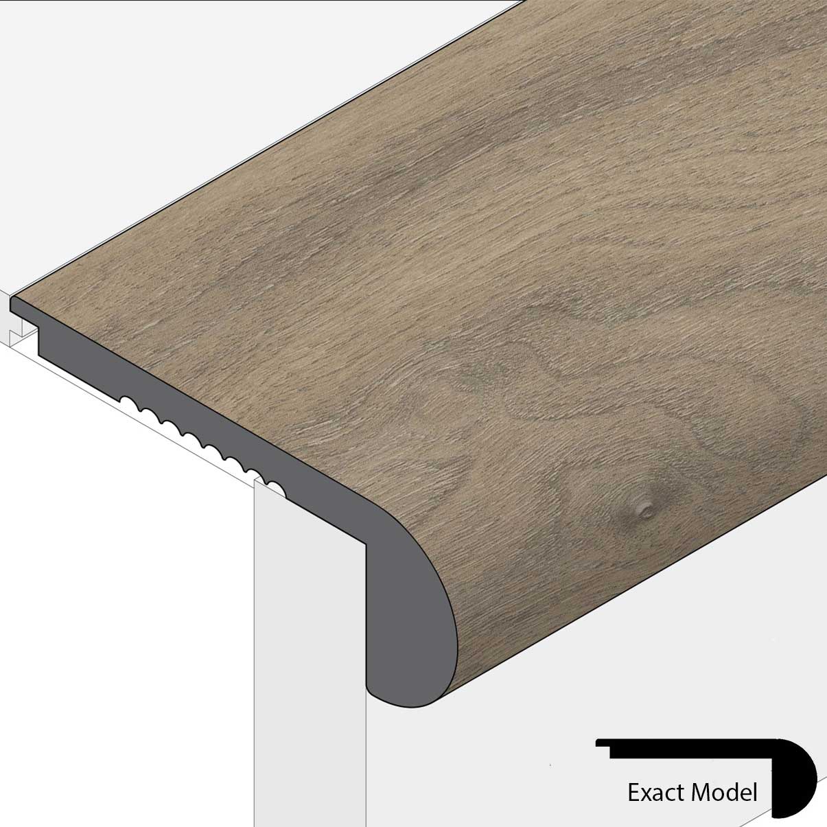 Allure Almond Honey Aspen Flush Rounded Stair Nose – Allure Flooring